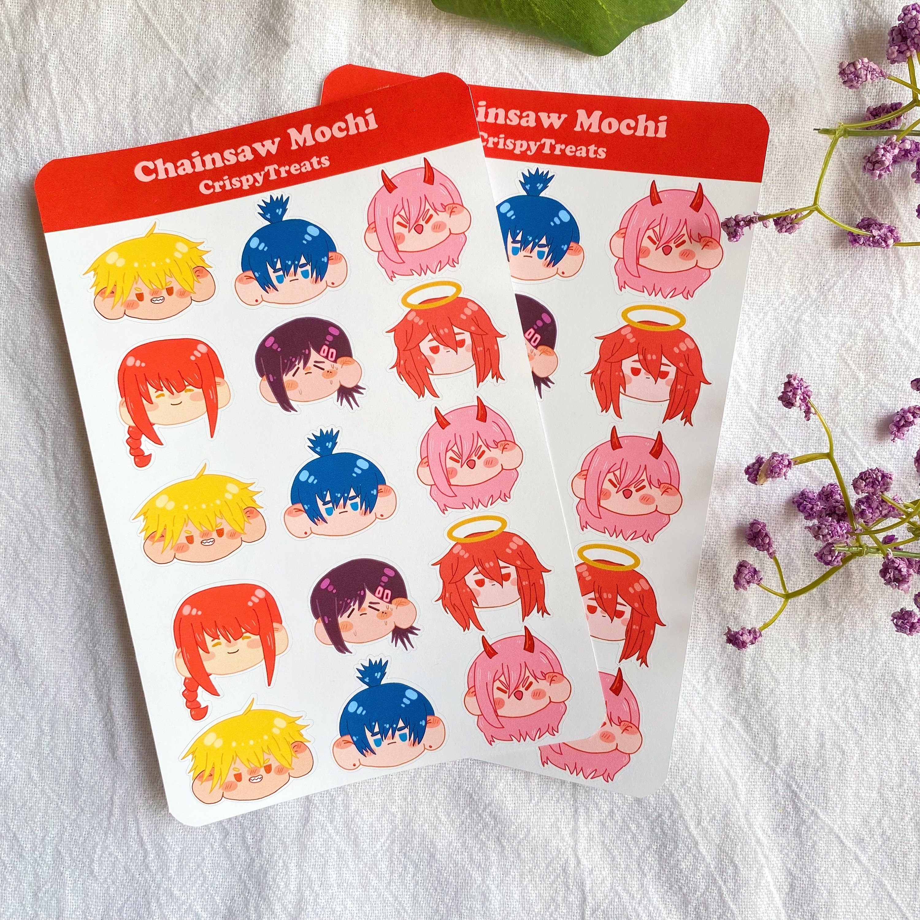 Chainsaw Man Mochi Sticker Sheet – CrispyTreats